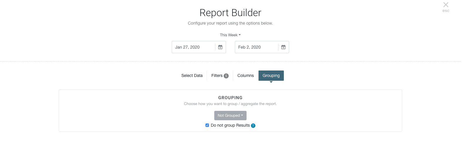 Non-Grouped Reports & Multi Report Levels - Hub Planner Knowledge Base
