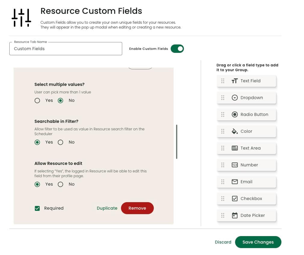 Create & Manage Project / Resource Custom Fields - Hub Planner Knowledge Base