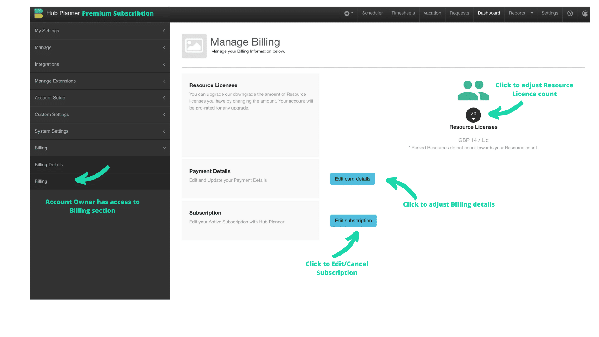 How to Manage/Cancel/Edit my Hub Planner Subscription - Hub Planner Knowledge Base