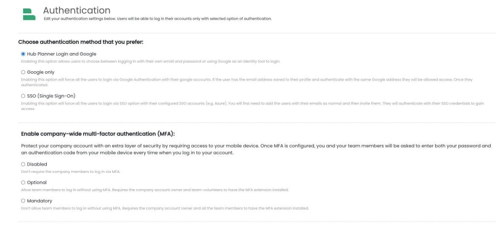 MFA Business Leader Extension FAQ's - Hub Planner Knowledge Base
